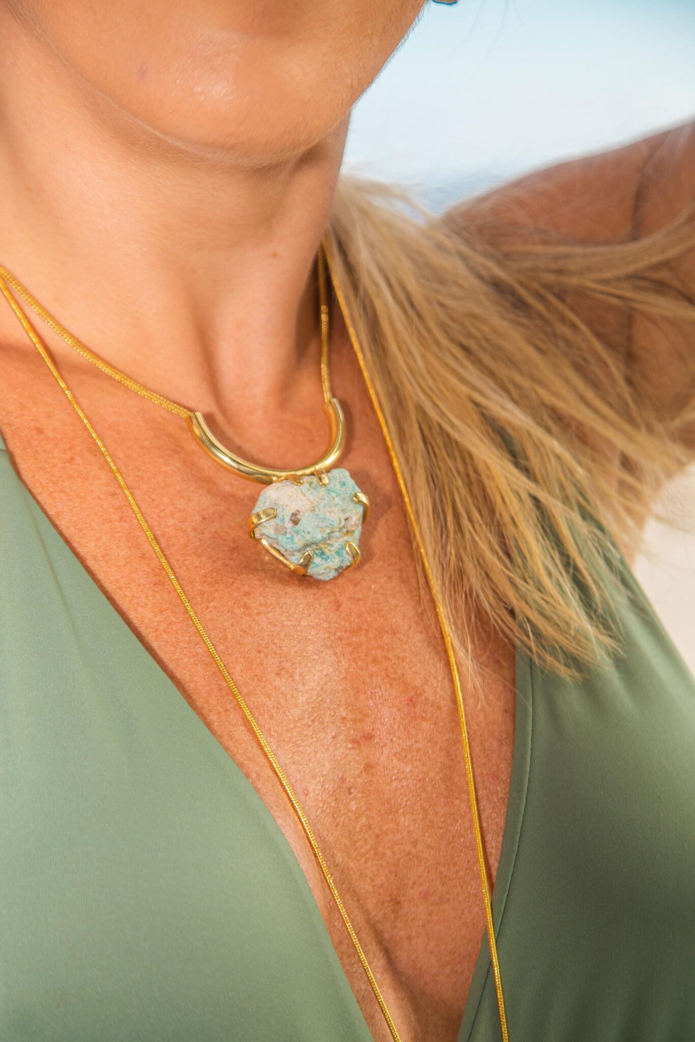 Colar Dou Scott Amazonita - Benedita Atelier