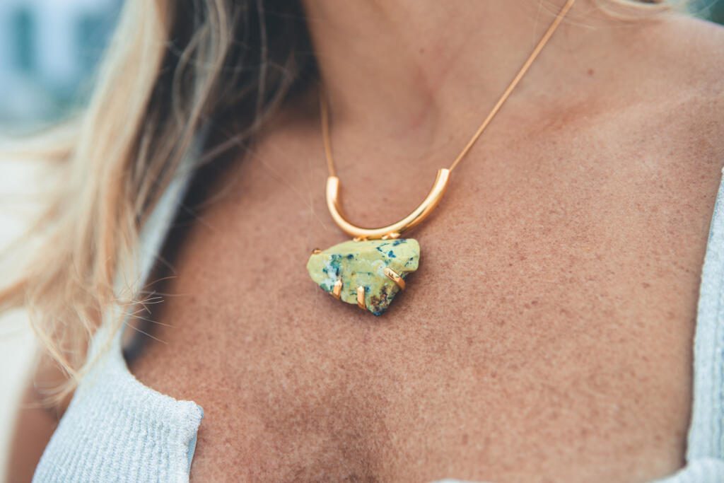 Colar Dou Scott Serpentinita - Benedita Atelier